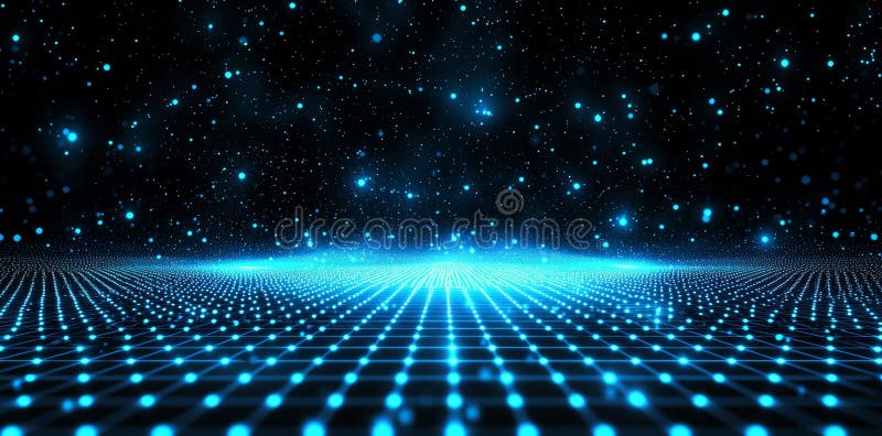 The Design of a Blue Digital Tech Circuit Grid Line on the Background ...