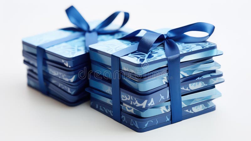 Design blue gift card stock illustration. Illustration of blue - 369864060