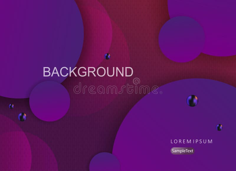 Design with Blue and Purple Gradient Circles, Ruffled Pattern Stock ...