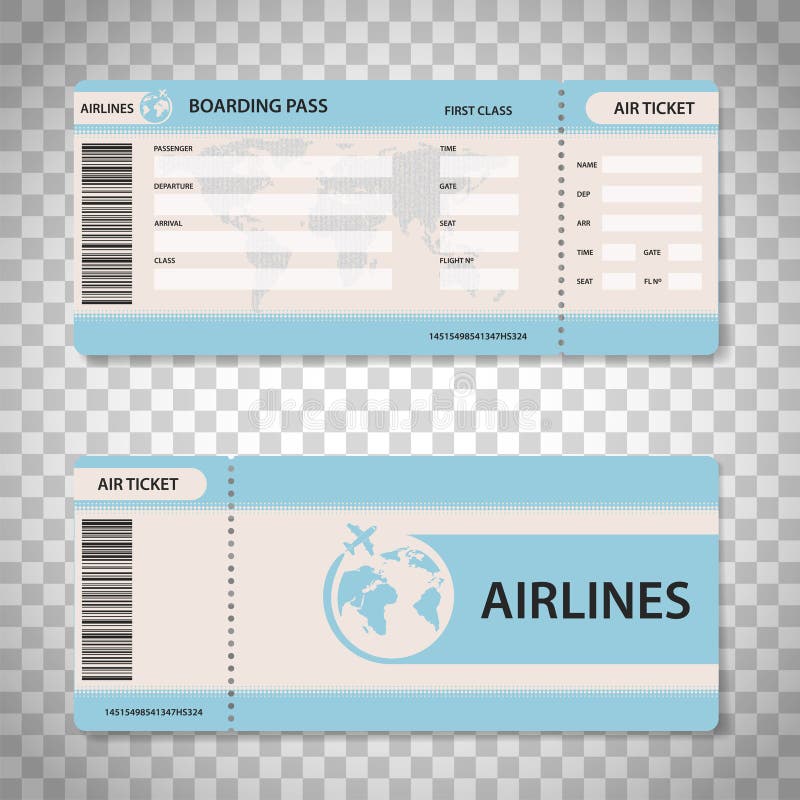 Design Of Boarding Pass Stock Vector Illustration Of Realistic 109474991