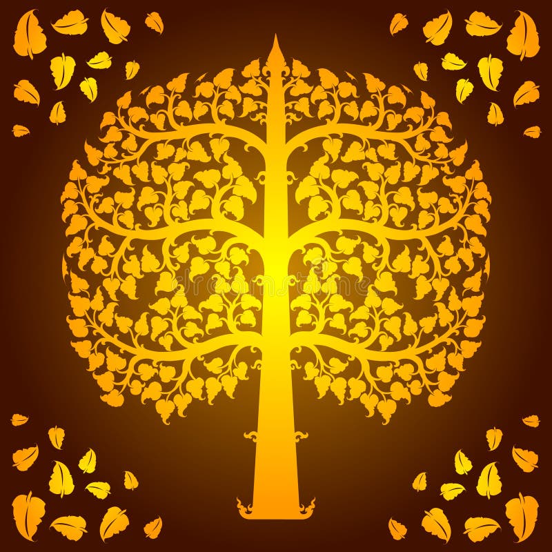 Bodhi tree stock vector. Illustration of stylized, plant - 33863543