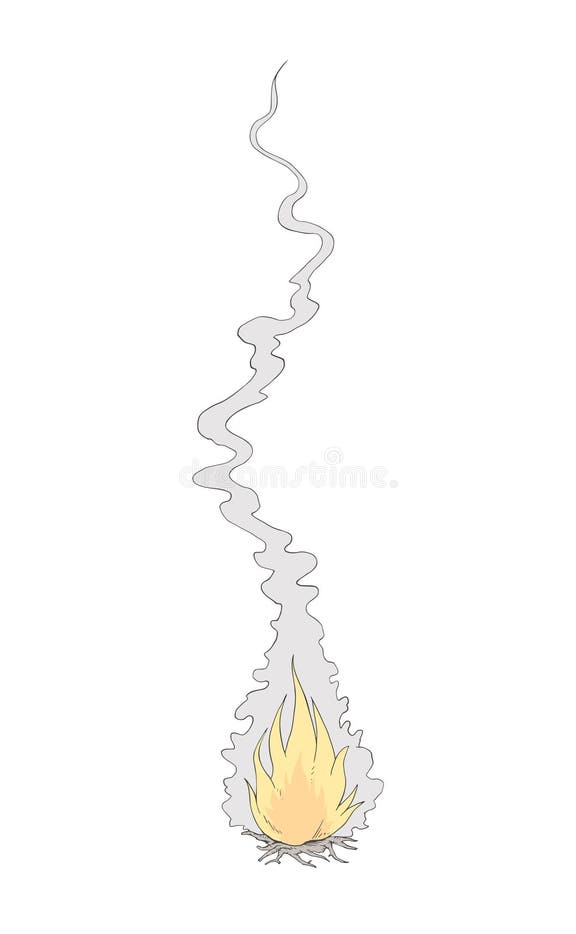 Design of bonfire draw stock vector. Illustration of smoke - 298422860