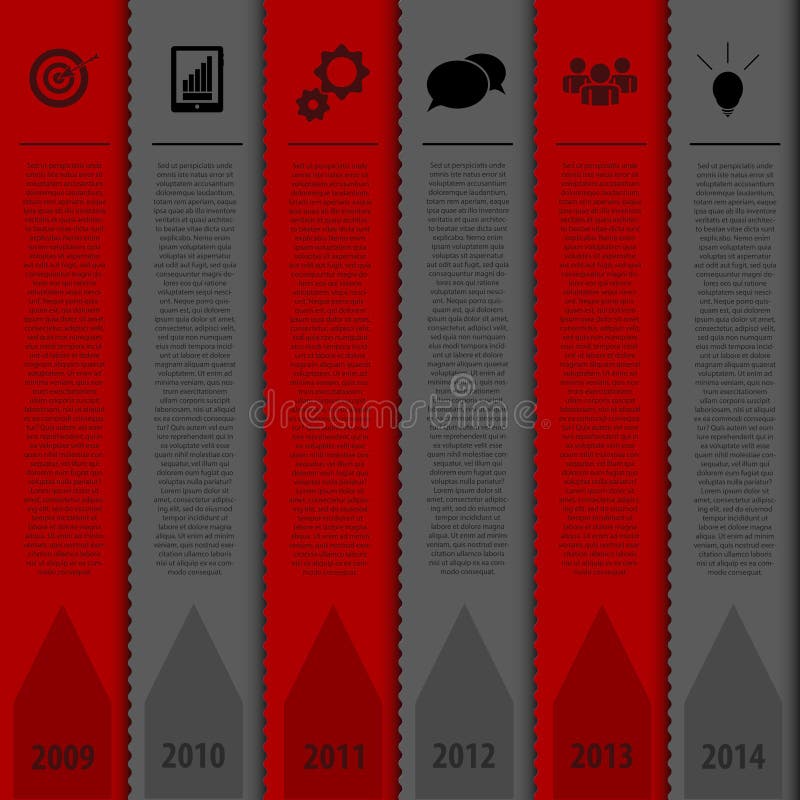 Design Bookmark Template. Infographics Timeline Stock Vector ...