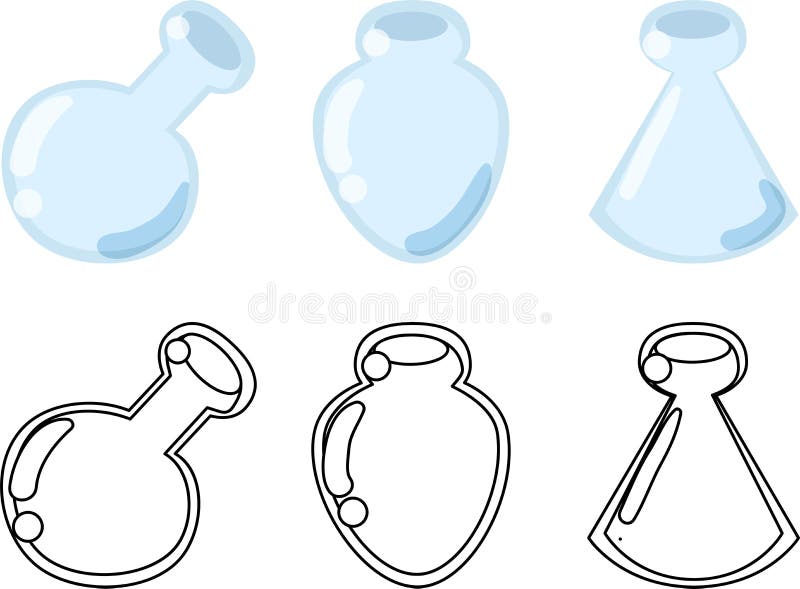 The cute icons of bottle stock vector. Illustration of item - 174036545