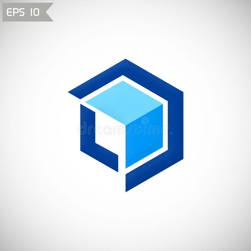 Box Cube Geometry Construction Vector Logo Stock Illustration ...