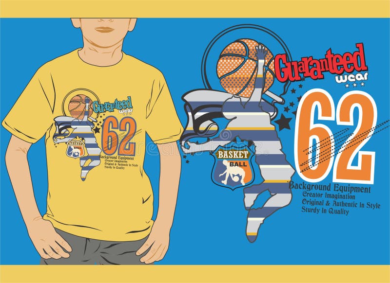 Design Boys T-shirt for Print Stock Vector - Illustration of neck, teen ...