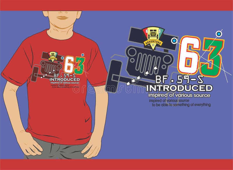 Design Boys T-shirt for Print Stock Vector - Illustration of style ...