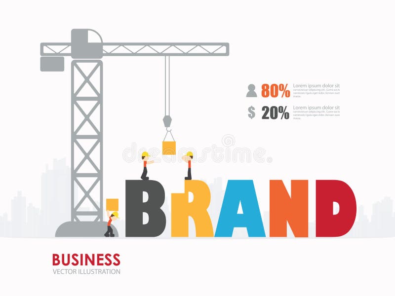 Design Brand Building Concept, Vector Illustration. Stock Vector ...