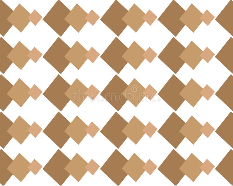 The Design of Brown Diamonds on a White Background Stock Illustration ...