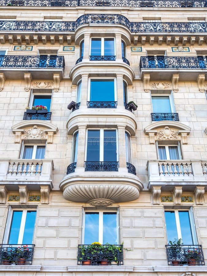 Design of Buidling in Paris Stock Image - Image of pattern, mansion ...