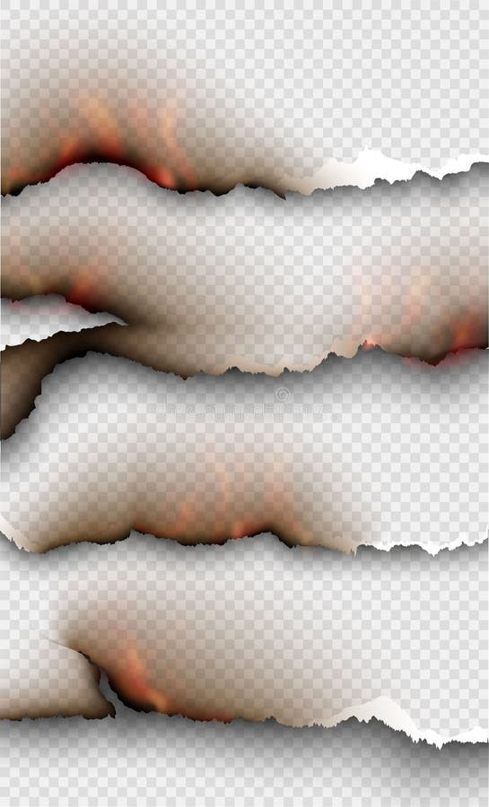 Design Burning Templates Torn Paper with Fire Stock Illustration ...