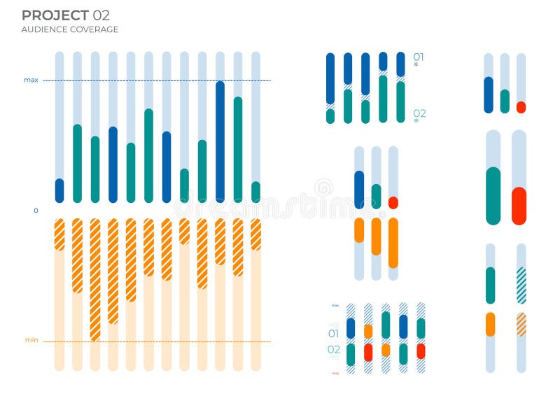 Design Business Elements Charts in Color. Vector Illustration. Stock ...