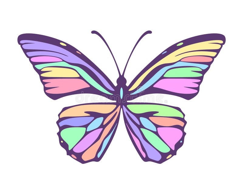 Design of butterfly draw stock vector. Illustration of color - 318395710