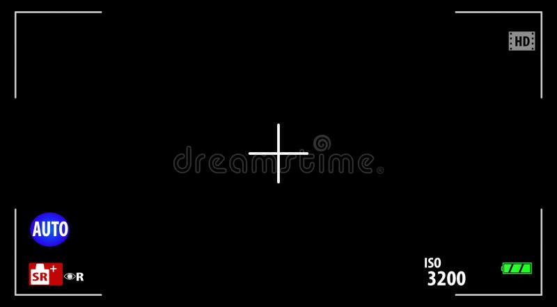 Camera Display with Frame and Camera Icons Stock Vector - Illustration ...