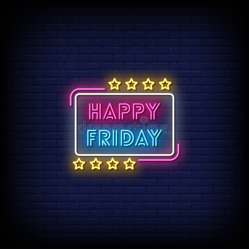 Happy Friday Neon Stock Illustrations – 554 Happy Friday Neon Stock ...