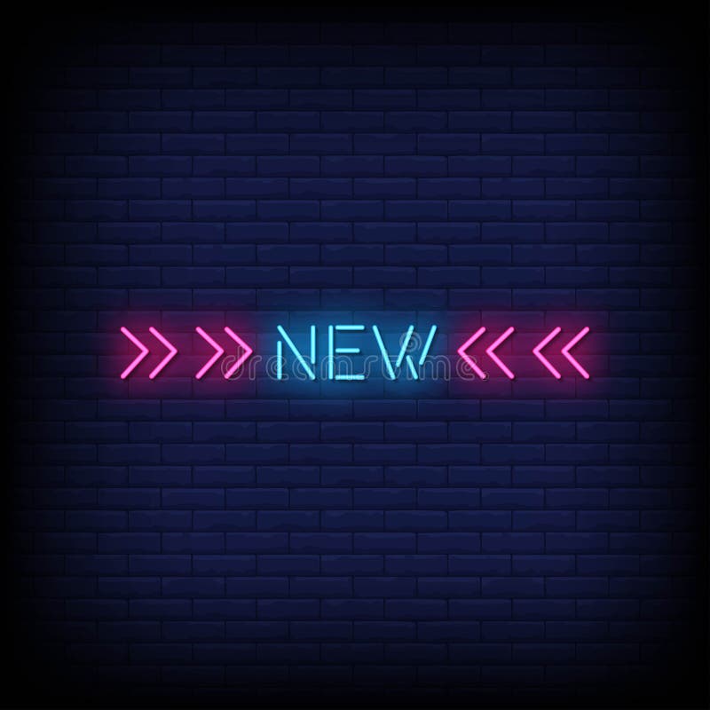 New Neon Signs Style Text Vector Stock Vector - Illustration of happy ...