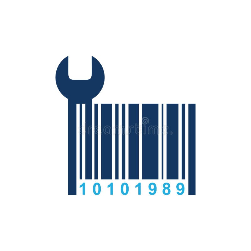 Barcode Repair Logo Icon Design Stock Vector - Illustration of abstract ...