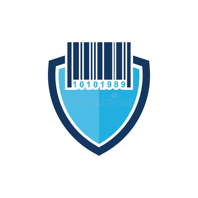 Barcode Shield Logo Icon Design Stock Vector - Illustration of code ...