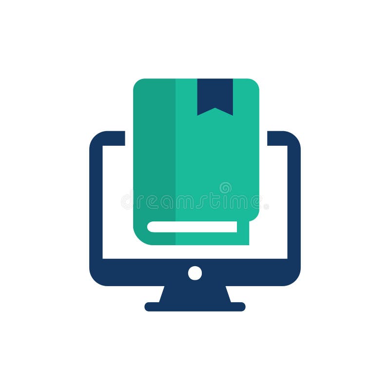 Computer Book Logo Icon Design Stock Vector - Illustration of modern ...
