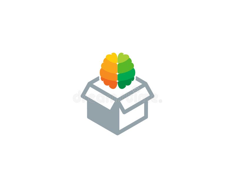 Abstract Brain Box Logo Icon Concept Stock Illustrations – 100 Abstract ...