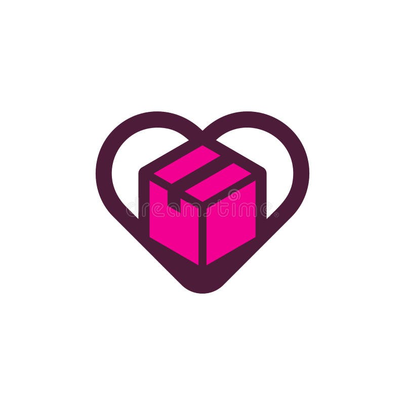 Love Delivery Logo Icon Design Stock Vector - Illustration of cargo ...