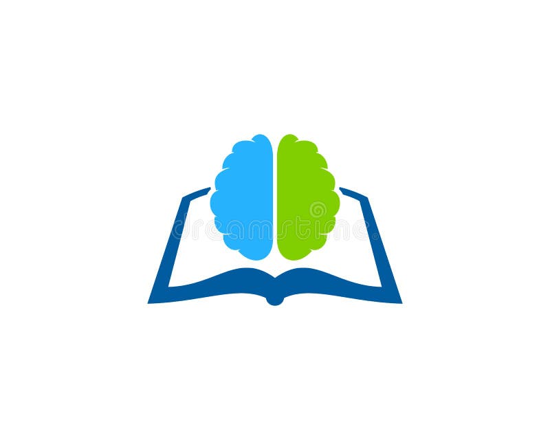 Brain Book Logo Icon Design Stock Illustration - Illustration of ...