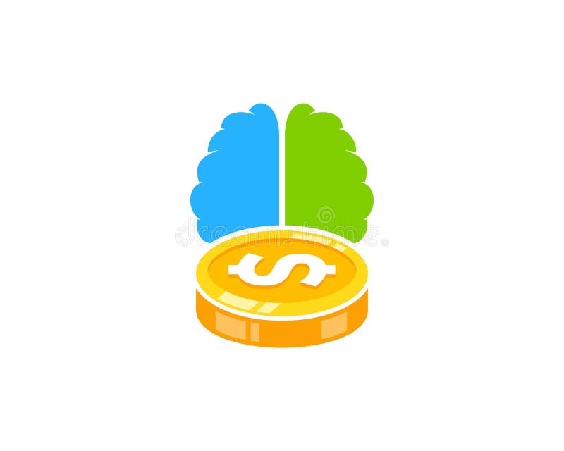 Brain Money Icon Logo Design Element Stock Vector - Illustration of ...