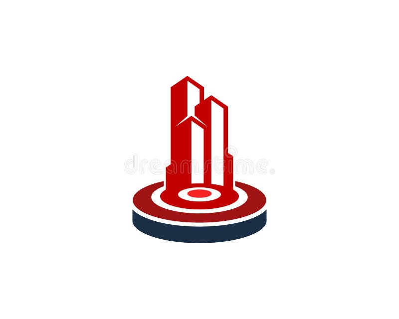 Building Target Logo Icon Design Stock Vector - Illustration of ...