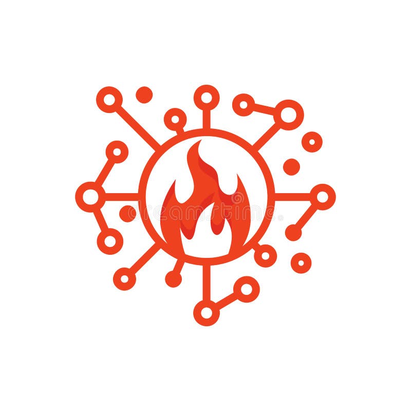 Burn Network Logo Icon Design Stock Vector - Illustration of creative ...