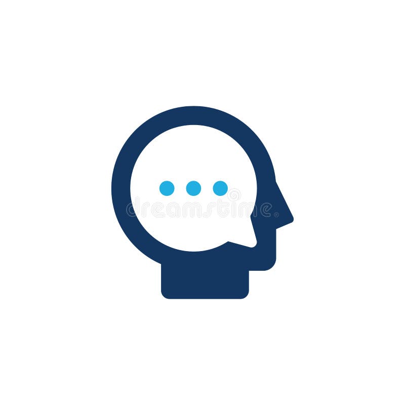 Chat Head Logo Icon Design stock vector. Illustration of business ...