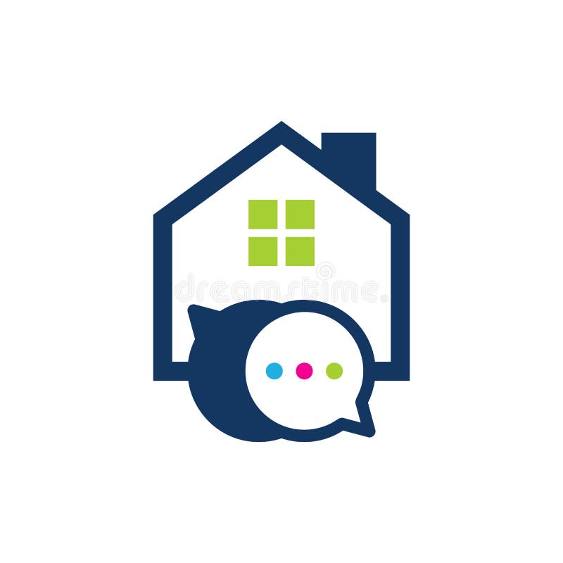 Chat House Logo Icon Design Stock Vector - Illustration of graphic ...