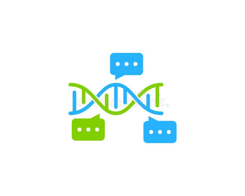 Chatting Dna Logo Icon Design Stock Vector - Illustration of modern ...