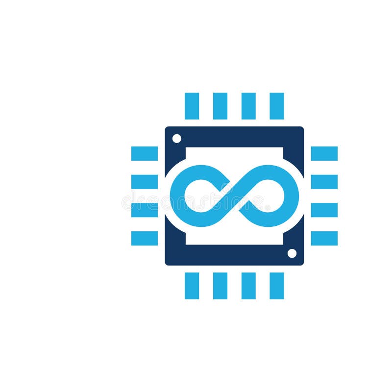 Chip Infinity Head Logo Icon Design Stock Vector - Illustration of chip ...