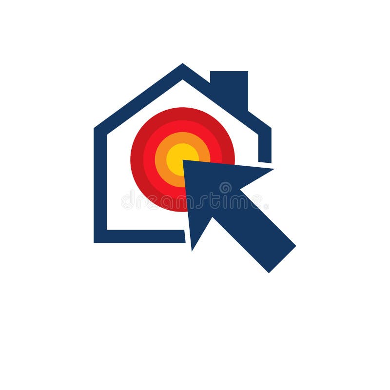 Click House Logo Icon Design Stock Vector - Illustration of apartment ...