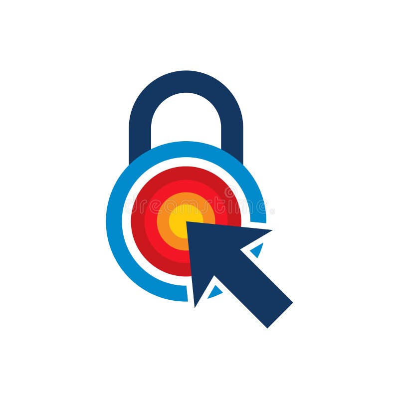 Click Lock Logo Icon Design Stock Vector - Illustration of interface ...
