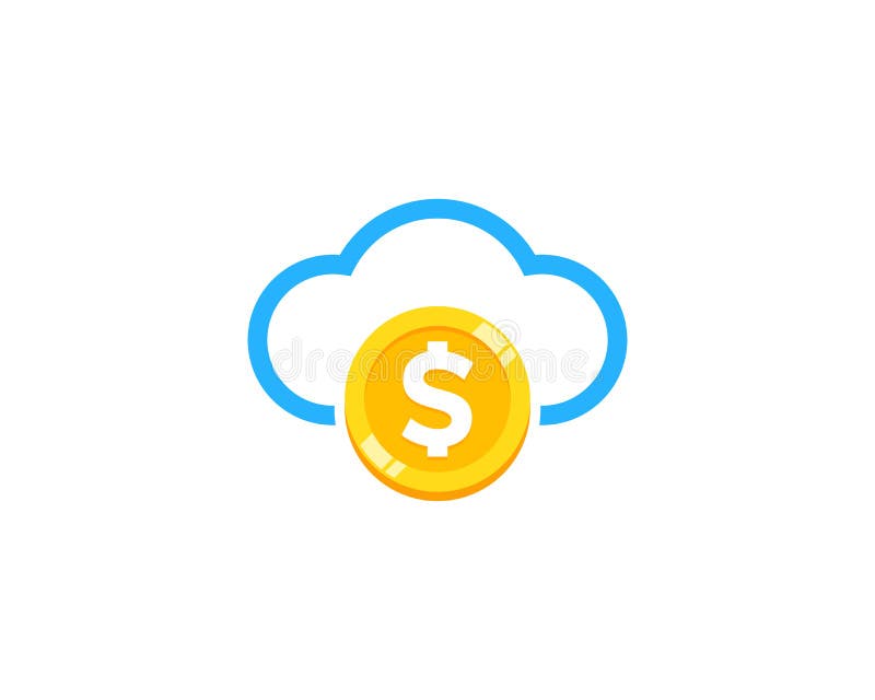 Cloud Coin Logo Icon Design Stock Vector - Illustration of atmosphere ...
