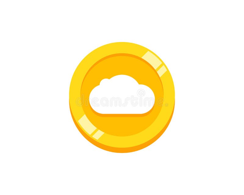 Cloud Coin Logo Icon Design Stock Vector - Illustration of database ...