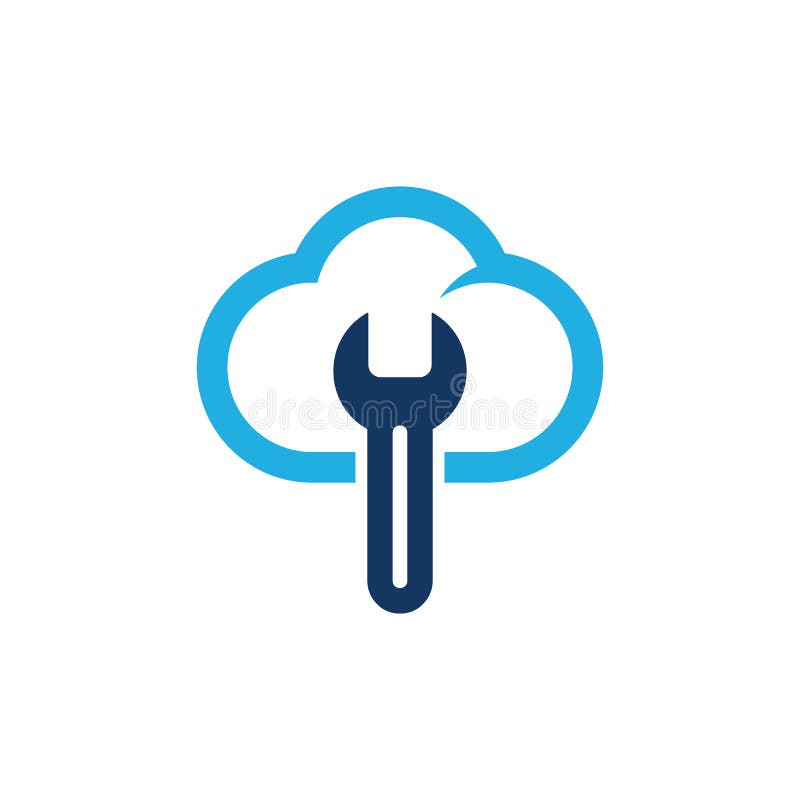 Cloud Fix and Repair Icon Logo Design Element Stock Vector ...