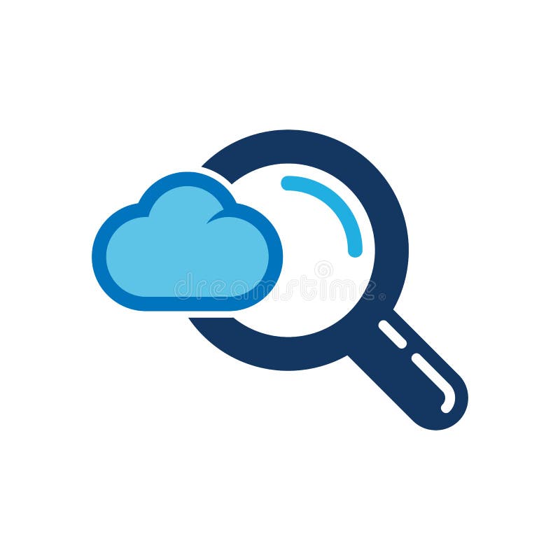 Cloud Search Logo Icon Design Stock Vector - Illustration of icon ...