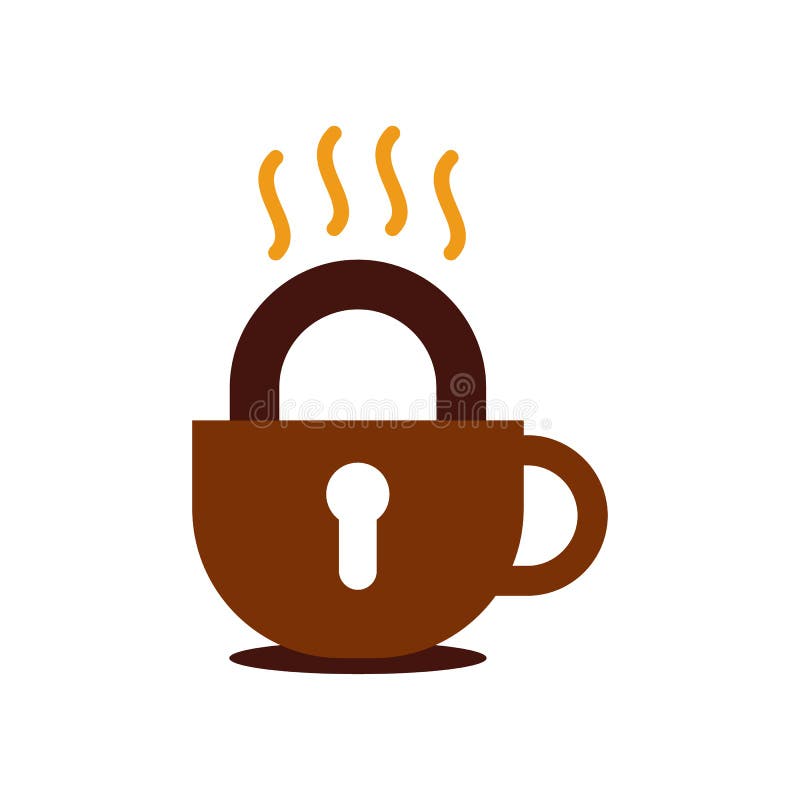 Coffee Lock Logo Icon Design Stock Vector - Illustration of company ...