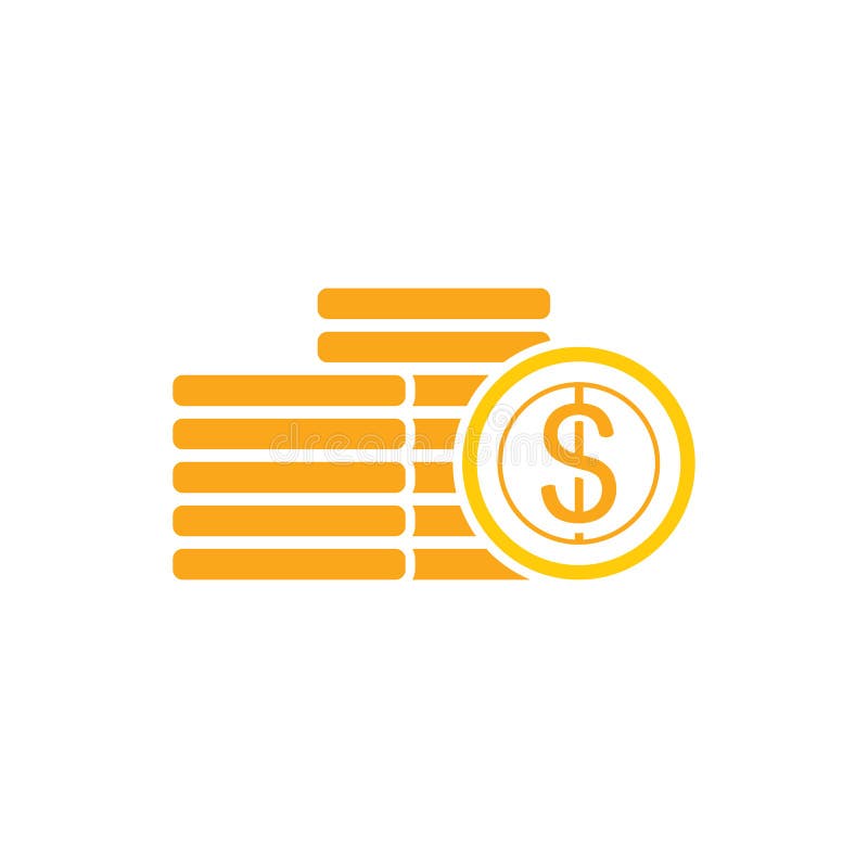 Coins Logo Icon Design stock vector. Illustration of exchange - 128391067