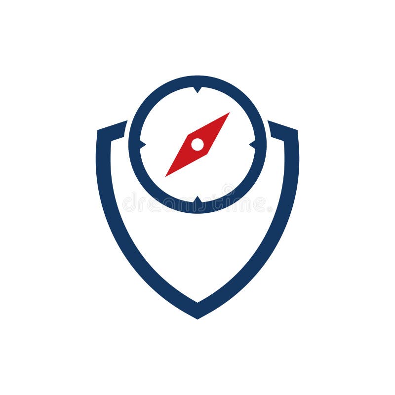 Compass Shield Logo Icon Design Stock Vector - Illustration of creative ...