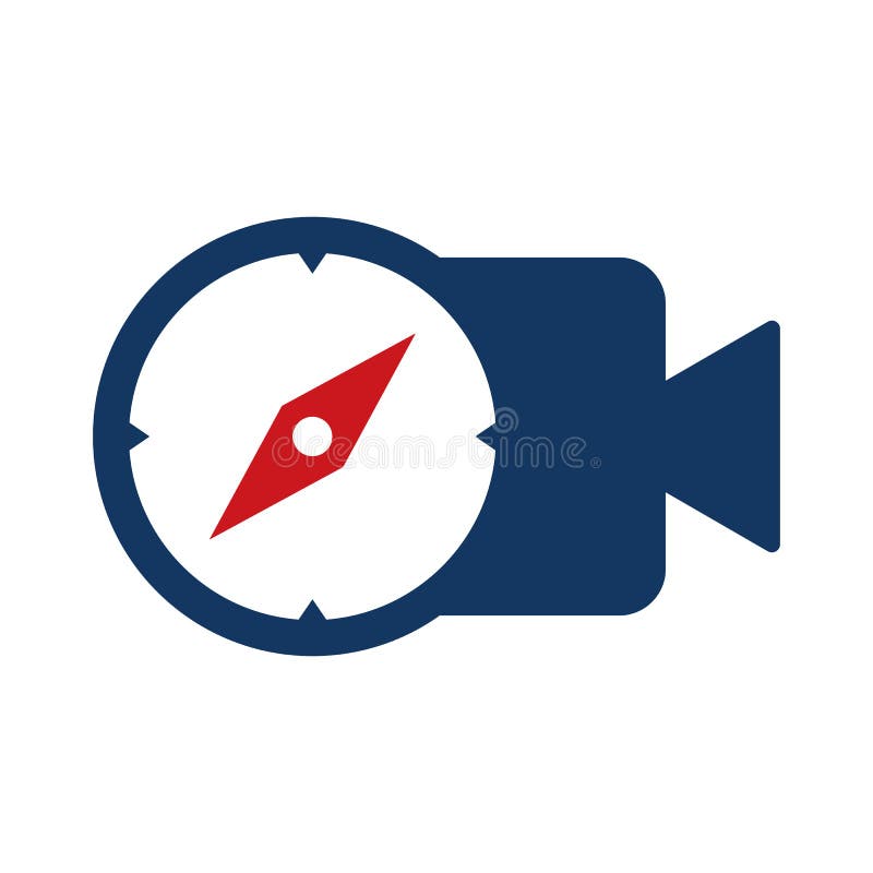 Compass Video Logo Icon Design Stock Vector - Illustration of compass ...