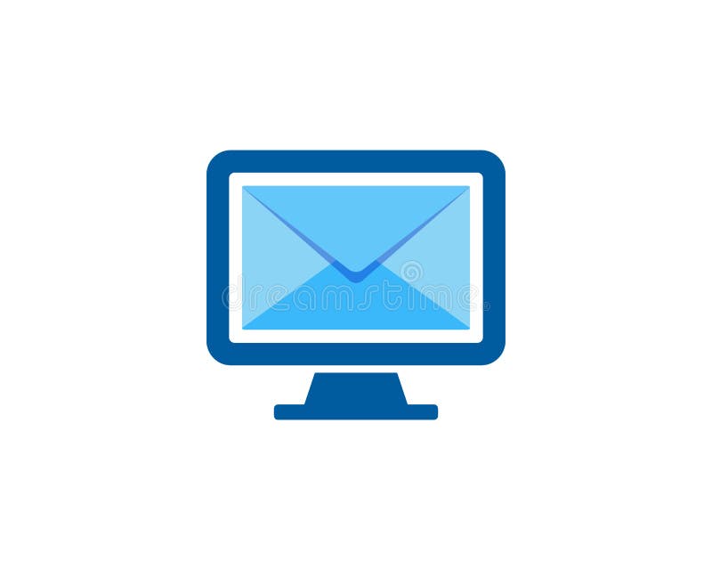 Computer Mail Logo Icon Design Stock Vector - Illustration of modern ...