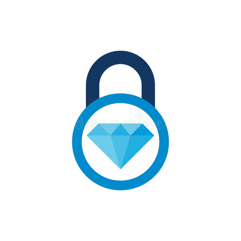 Diamond Security Icon Logo Design Element Stock Vector - Illustration ...