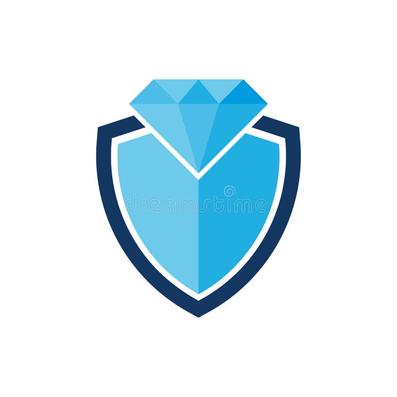 Diamond Security Icon Logo Design Element Stock Vector - Illustration ...