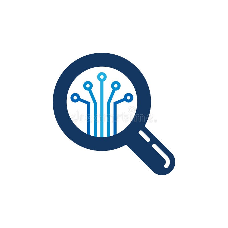 Digital Search Logo Icon Design Stock Vector - Illustration of ...