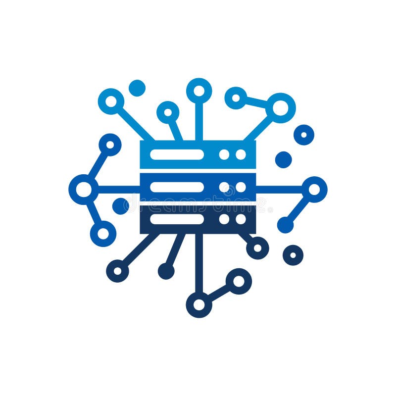 Digital Server Logo Icon Design Stock Vector - Illustration of abstract ...