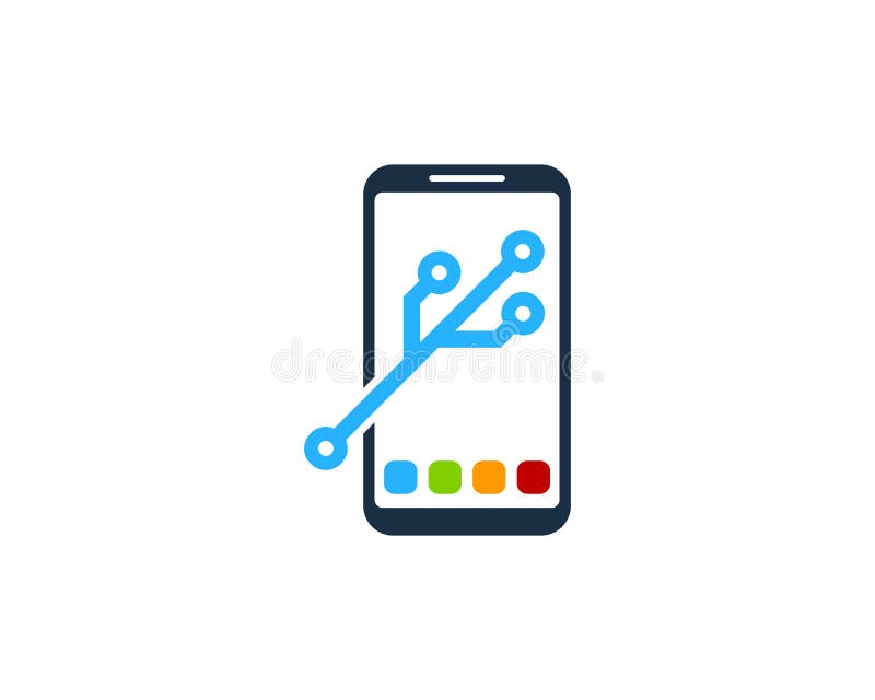 Computer Smartphone Logo Icon Design Stock Vector - Illustration of ...