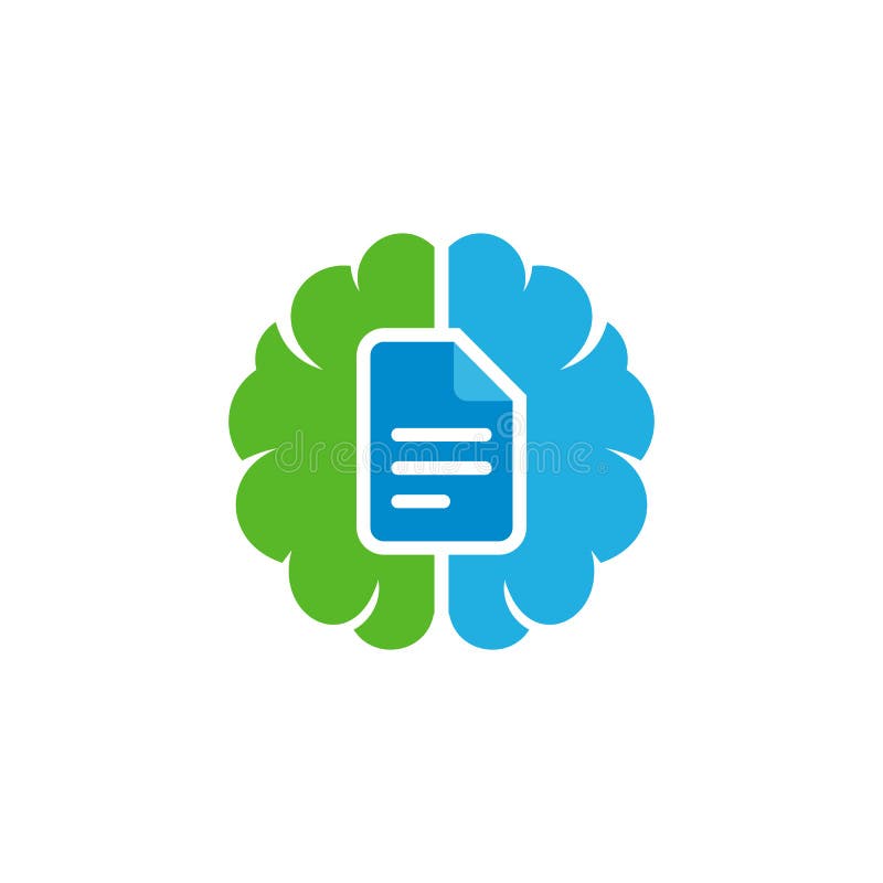 Document Brain Logo Icon Design Stock Vector - Illustration of abstract ...